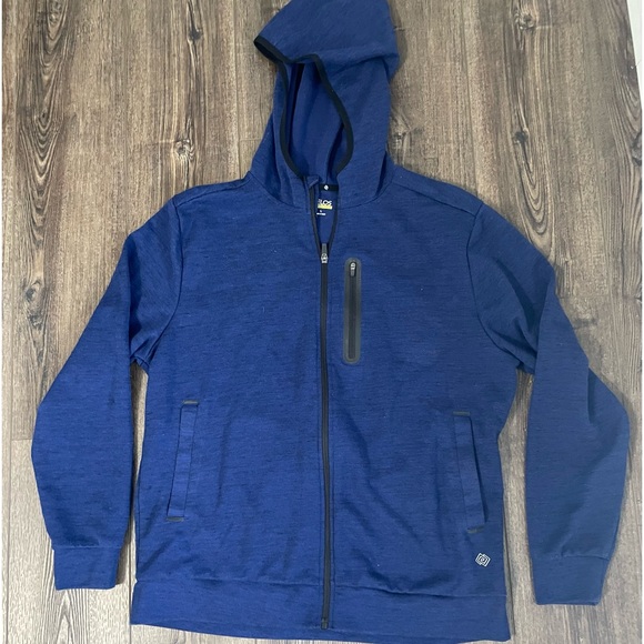 ZELOS | Jackets & Coats | Mens Zelos Performance Fleece Full Zip Hoodie ...